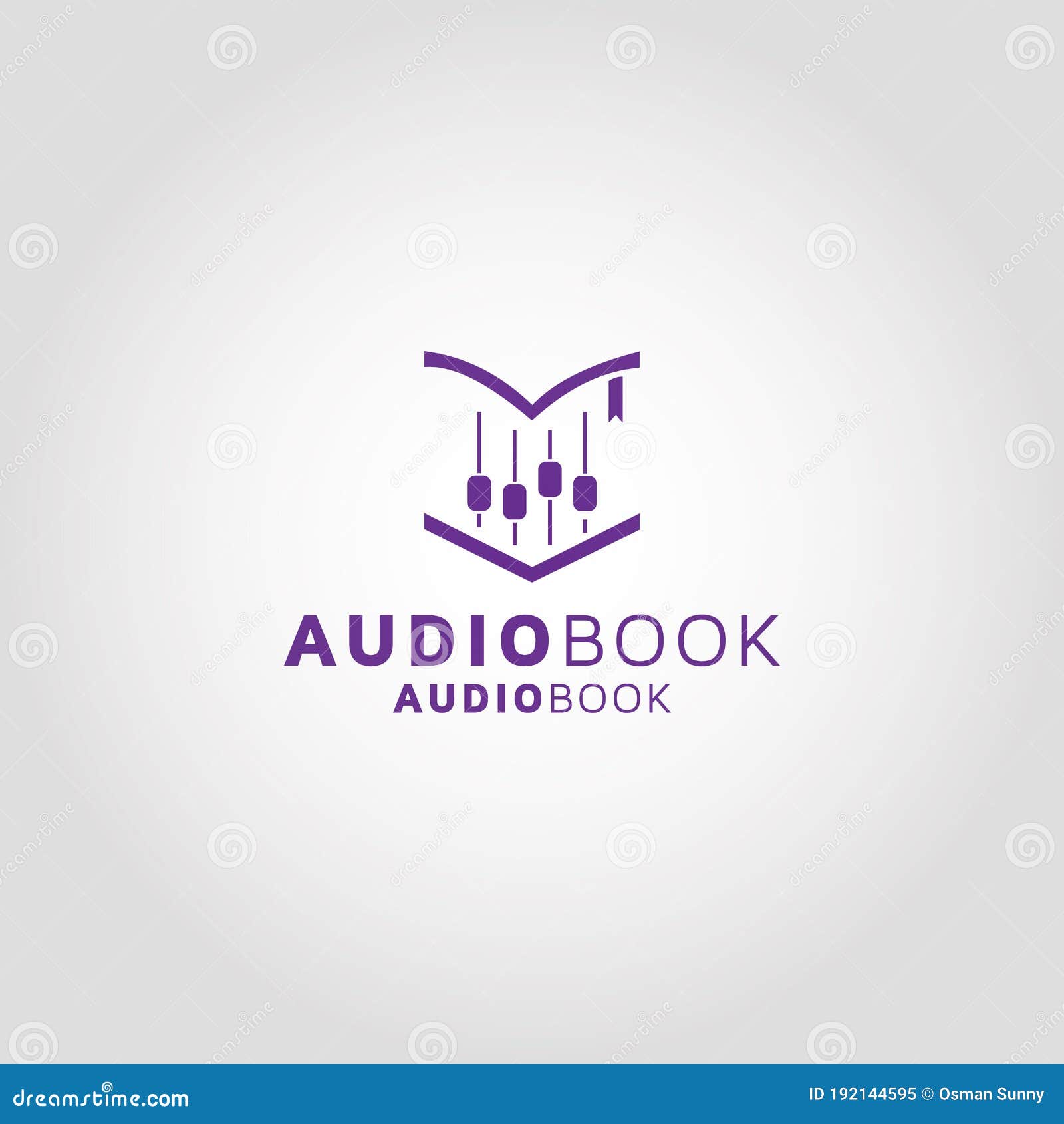 Audio Book Vector Logo Design Template Idea and Inspiration Stock ...