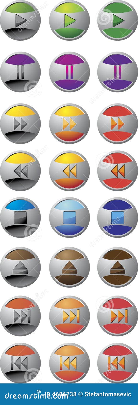 Audio buttons stock illustration. Illustration of eject - 4686238