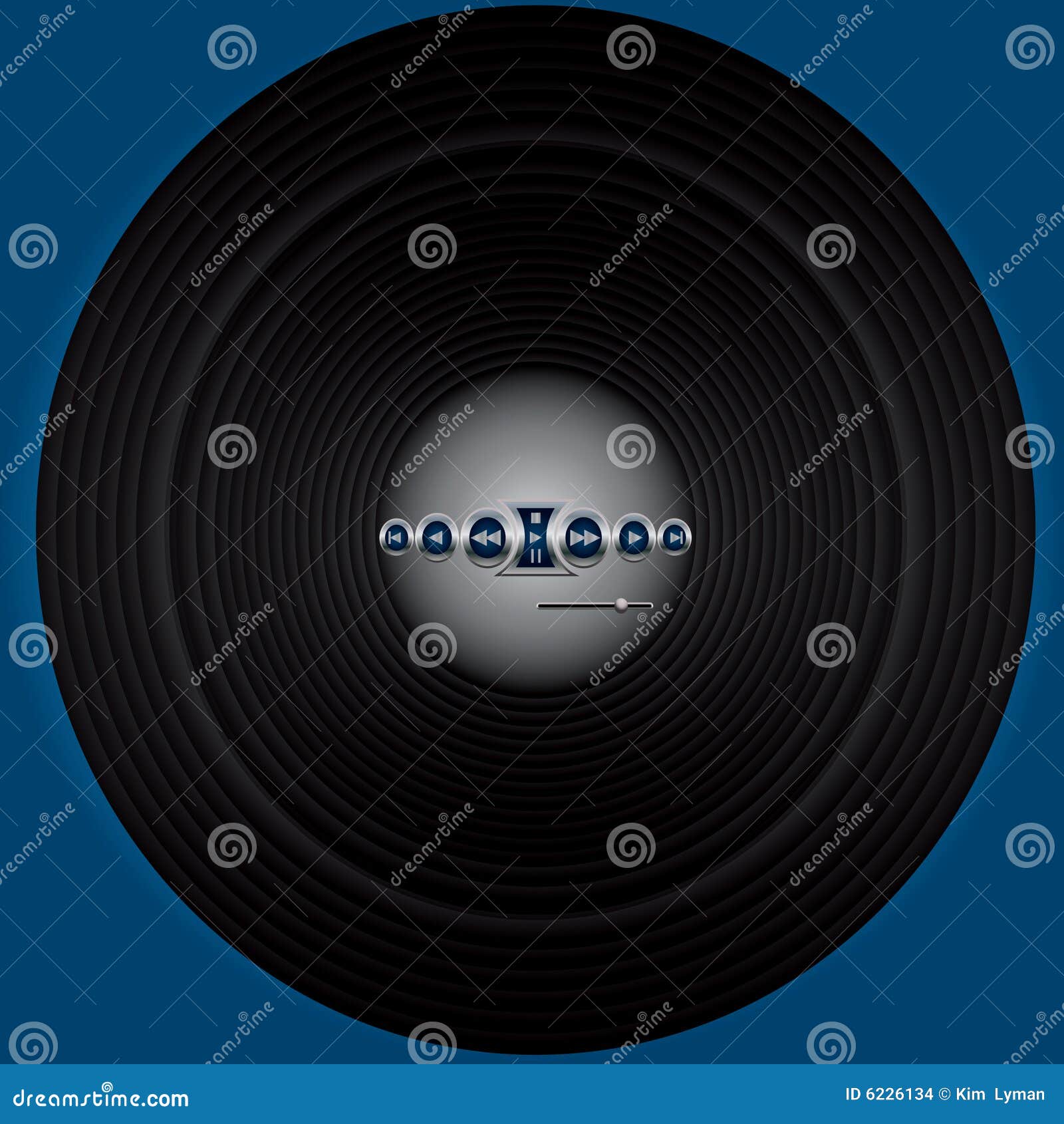 Audio Buttons stock vector. Illustration of music, press - 6226134