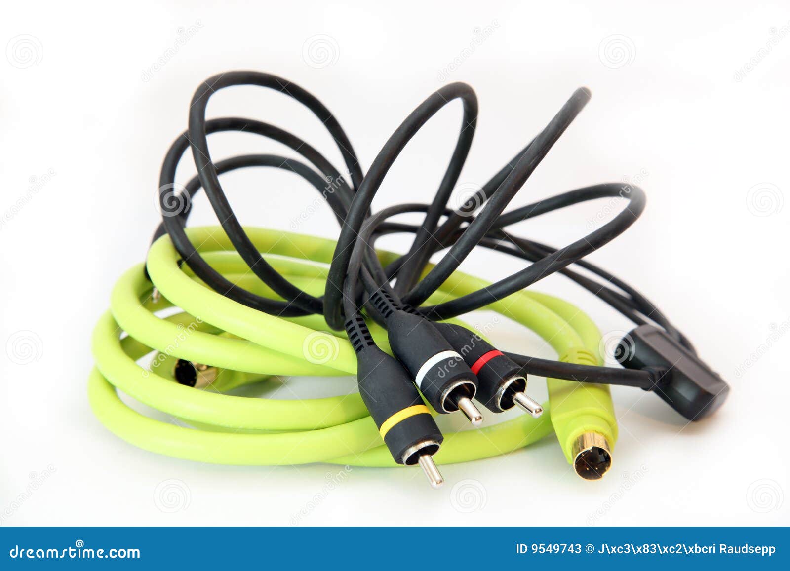 Audio cables stock image. Image of communication, plugs - 9549743