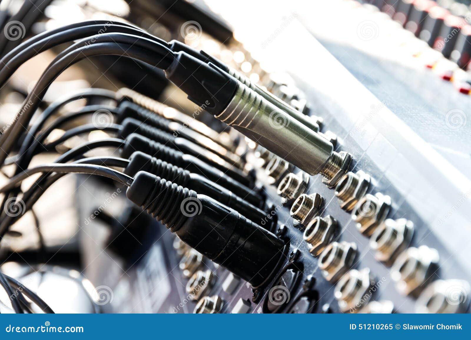 Audio cables stock image. Image of sound, input, port - 51210265