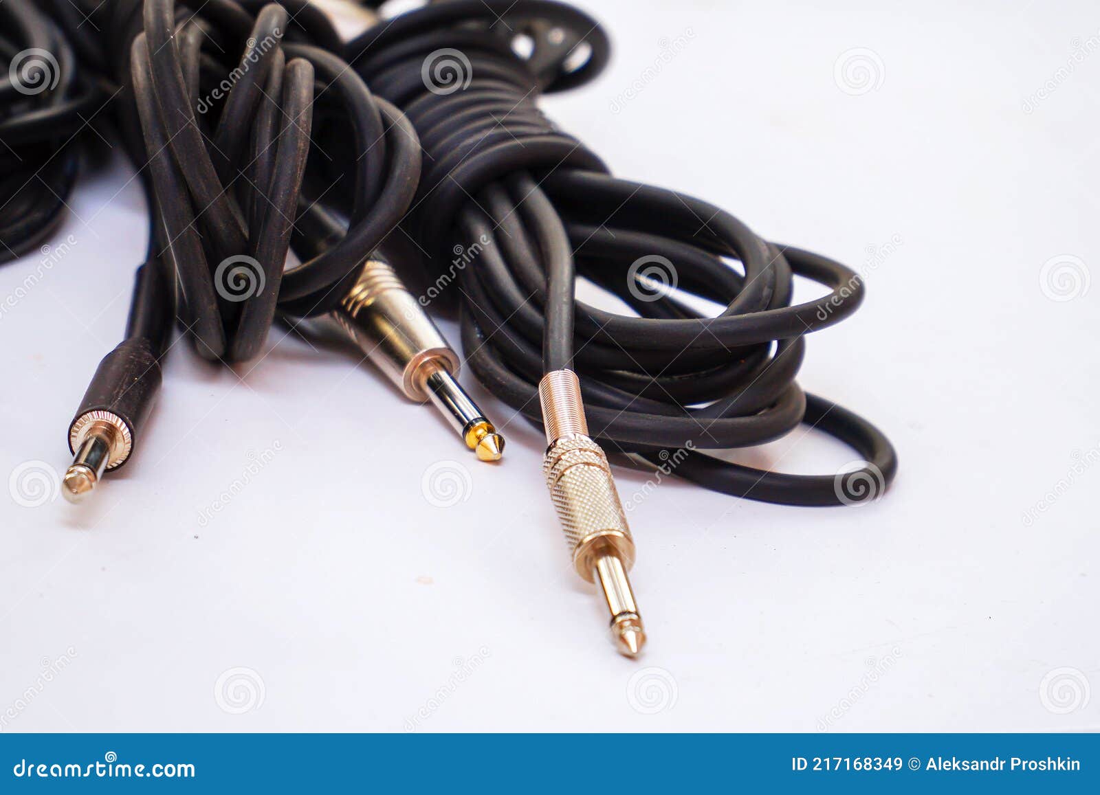 Audio Cables for Musical Instruments and Microphones Stock Image ...