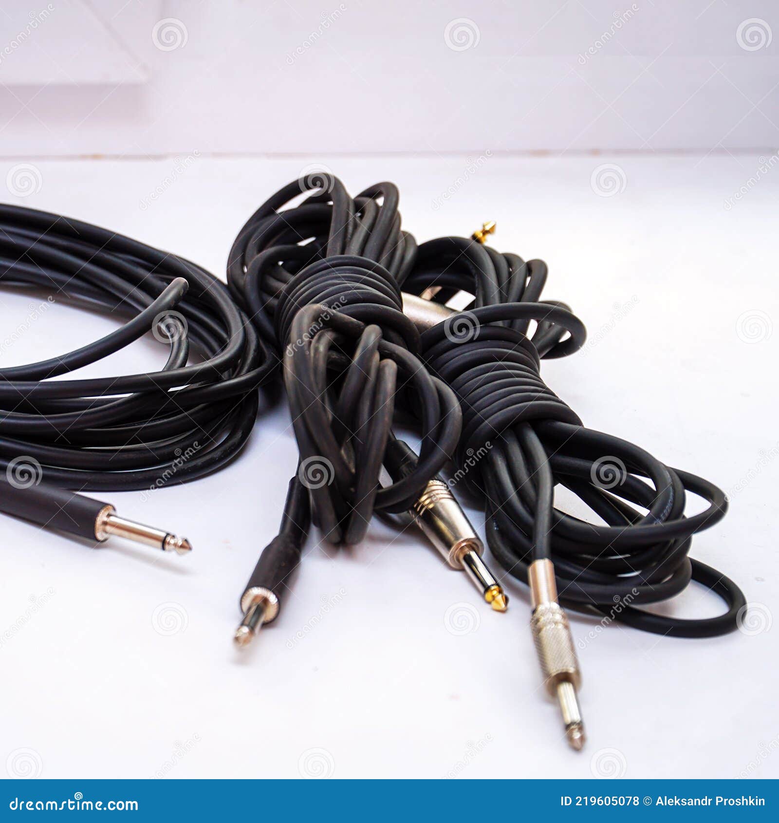 Audio Cables for Musical Instruments and Microphones Stock Photo ...