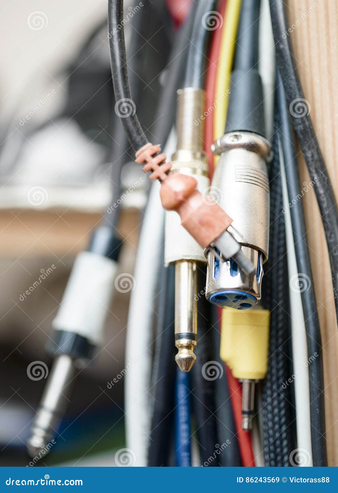 Audio Cables and Plugs stock image. Image of sound, jack - 86243569