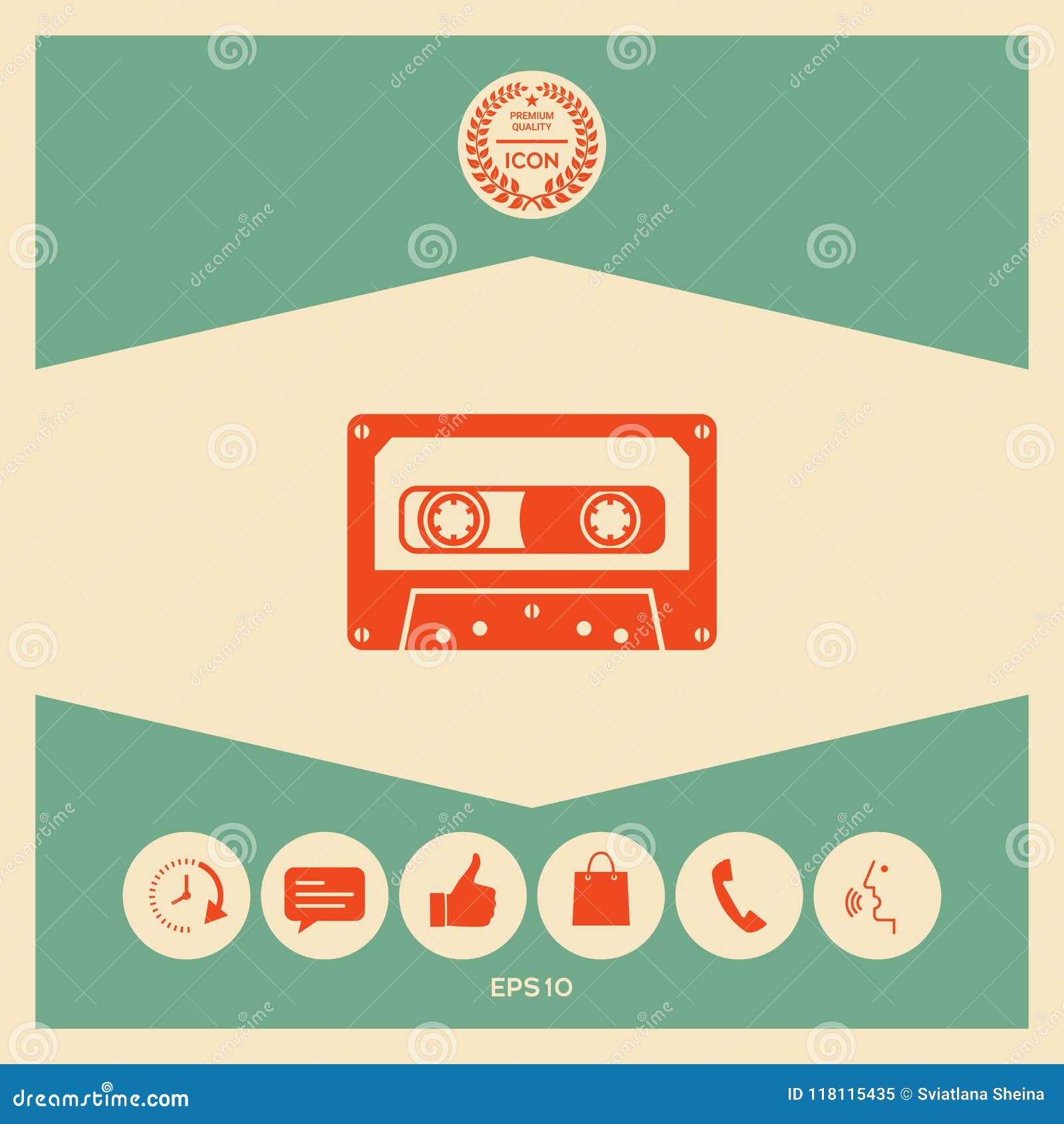 Audio Cassette icon stock vector. Illustration of compact - 118115435