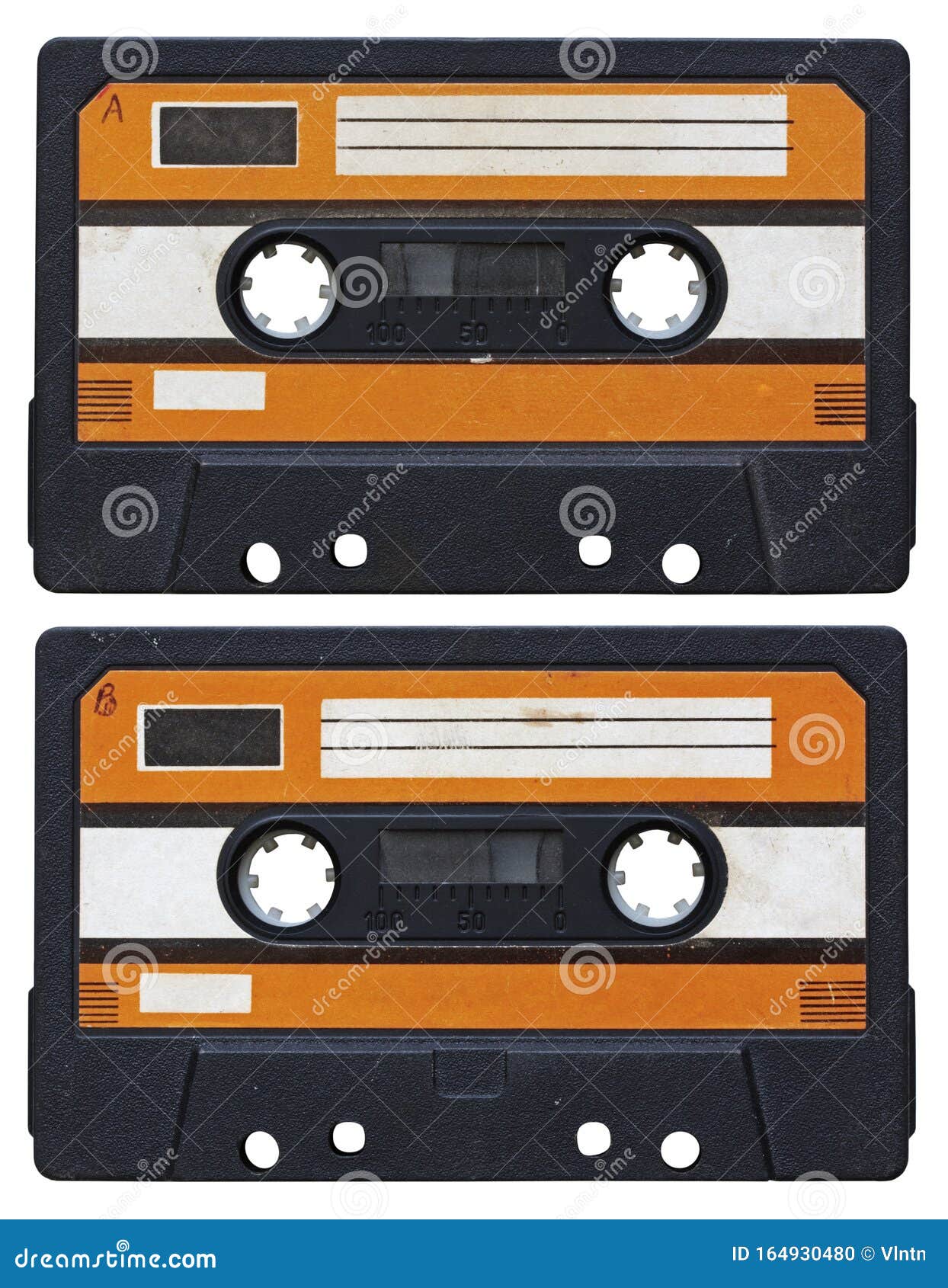 Audio cassette isolated stock photo. Image of analogue - 164930480