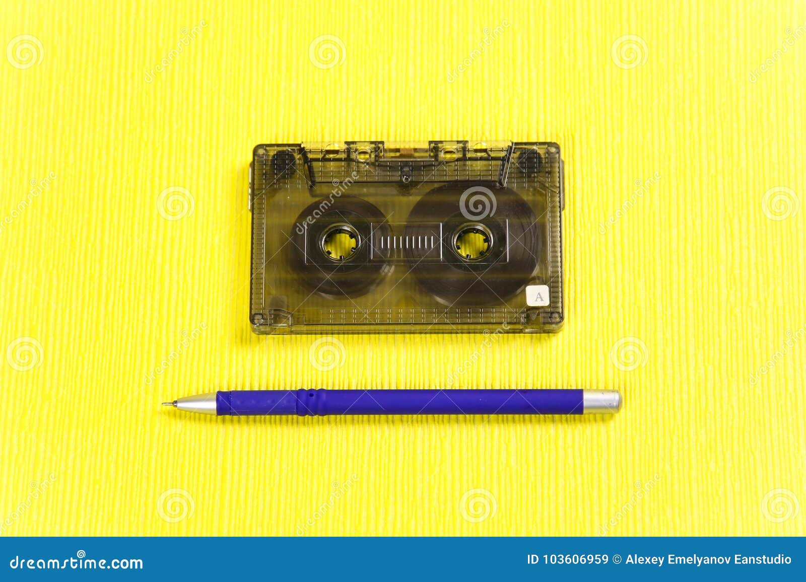 Audio Cassette And A Pencil Stock Image Image Of Electronic Mono 103606959