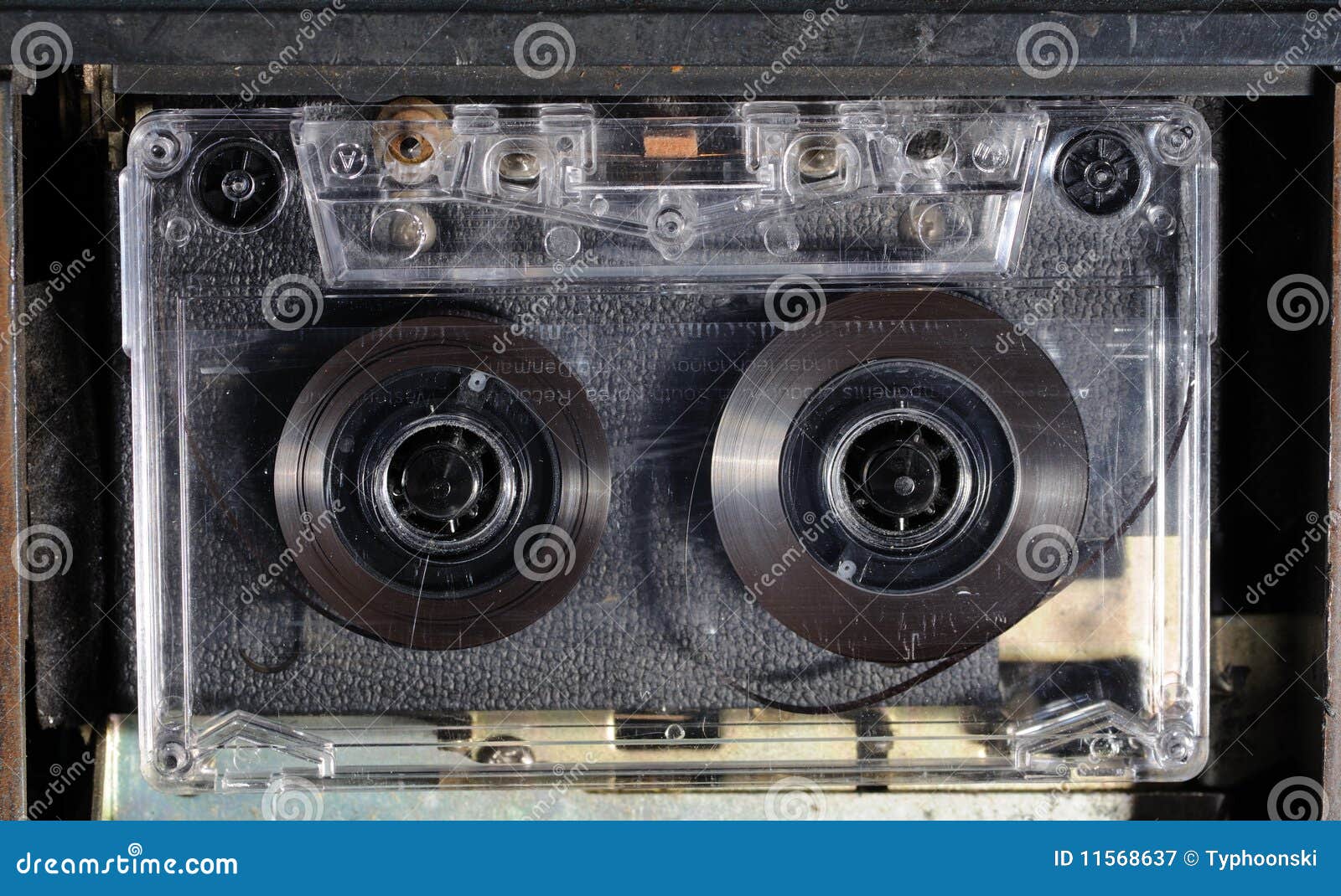 Audio Cassette in a Recorder Stock Image - Image of retro, magnetic ...