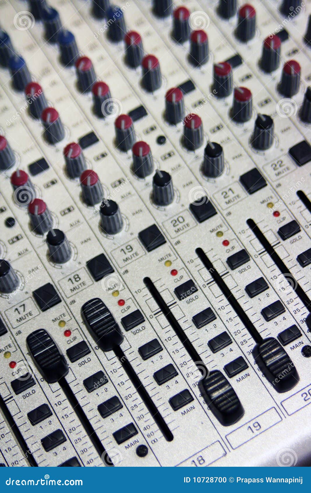 Audio channel mixer stock photo. Image of mixing, level - 10728700