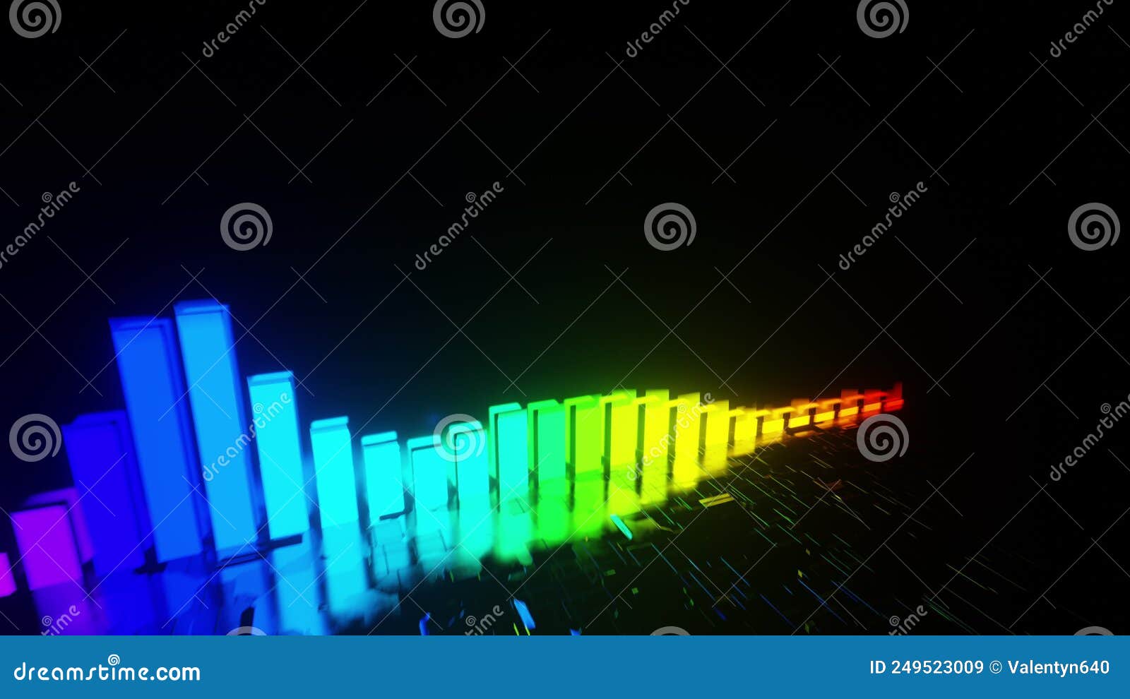 Audio Colorful Wave Animation. Sound Wave from Equalizer. Looped ...