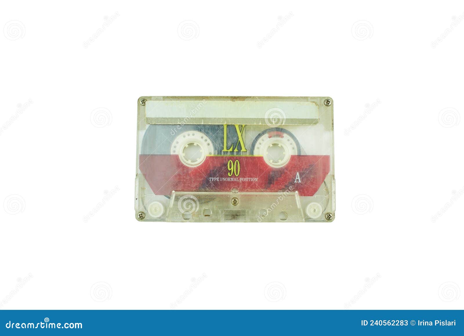 Audio Compact Cassette. Audio Cassette on a White Background, Front ...