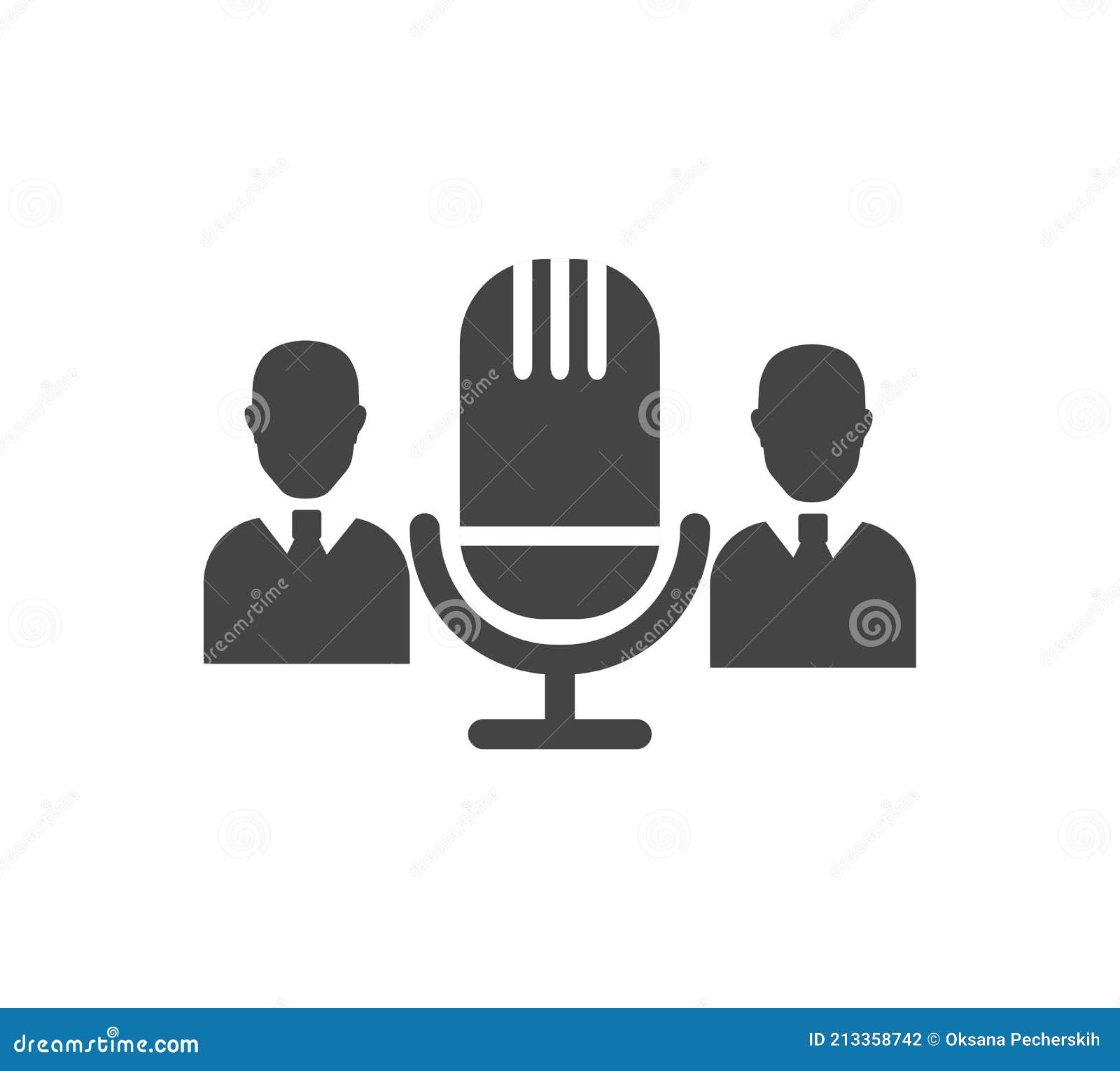 Audio Conference Vector Icon on White Isolated Background Stock Vector ...