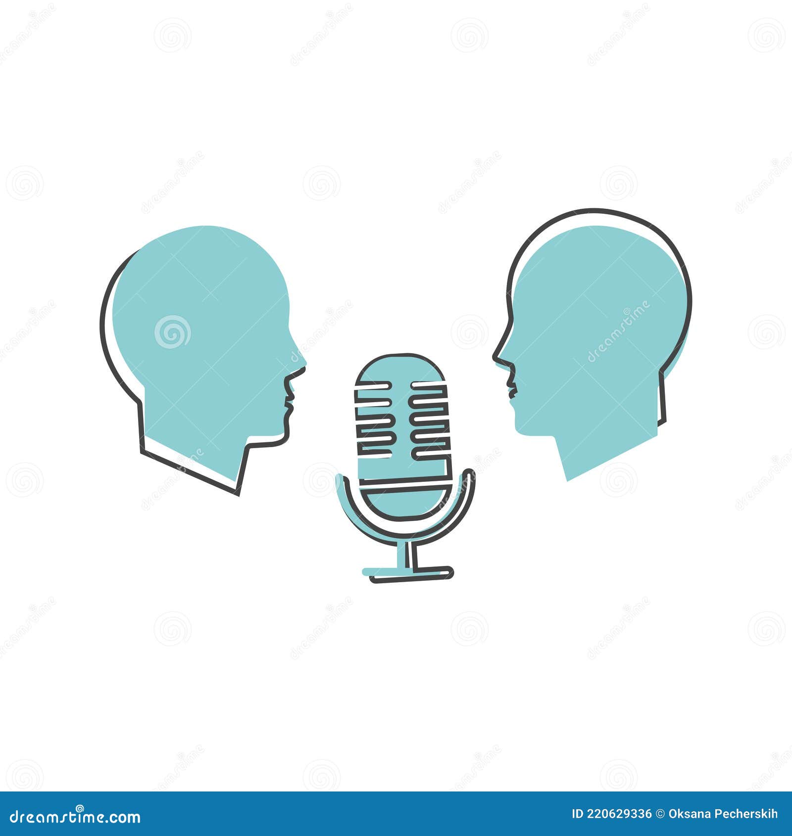 Audio Conference Vector Icon on White Isolated Background Stock Vector ...