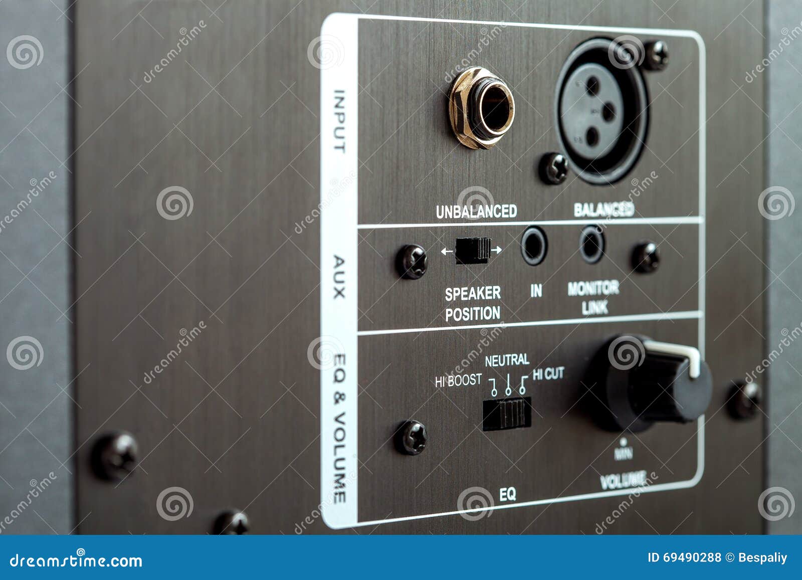 Audio Connection Control Panel. Stock Photo - Image of listen, column ...