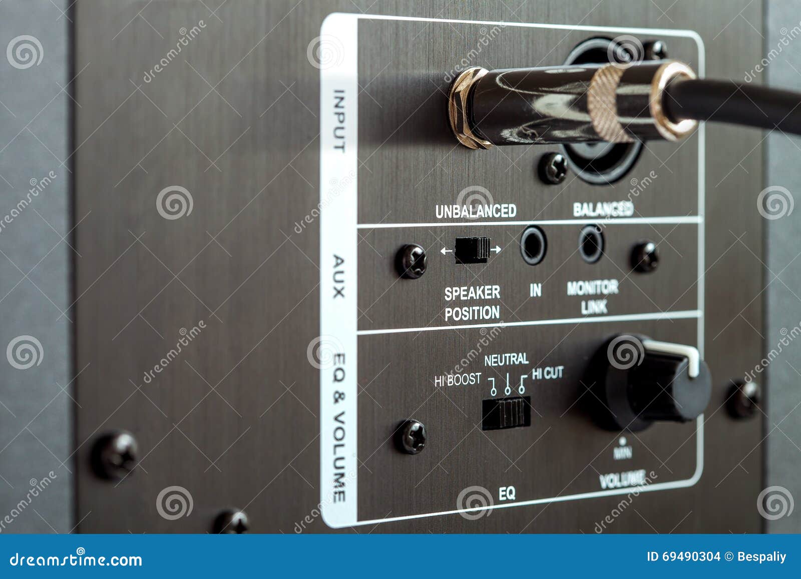 Audio Connection Control Panel. Stock Photo - Image of link, inverter ...