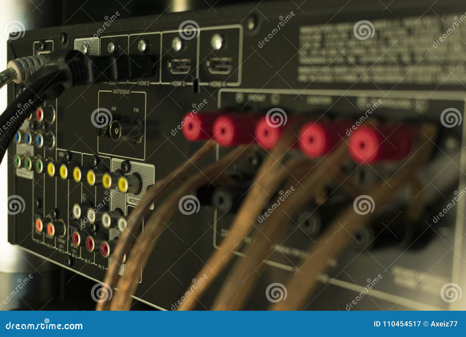 Audio Receiver Connectors Royalty-Free Stock Photography ...
