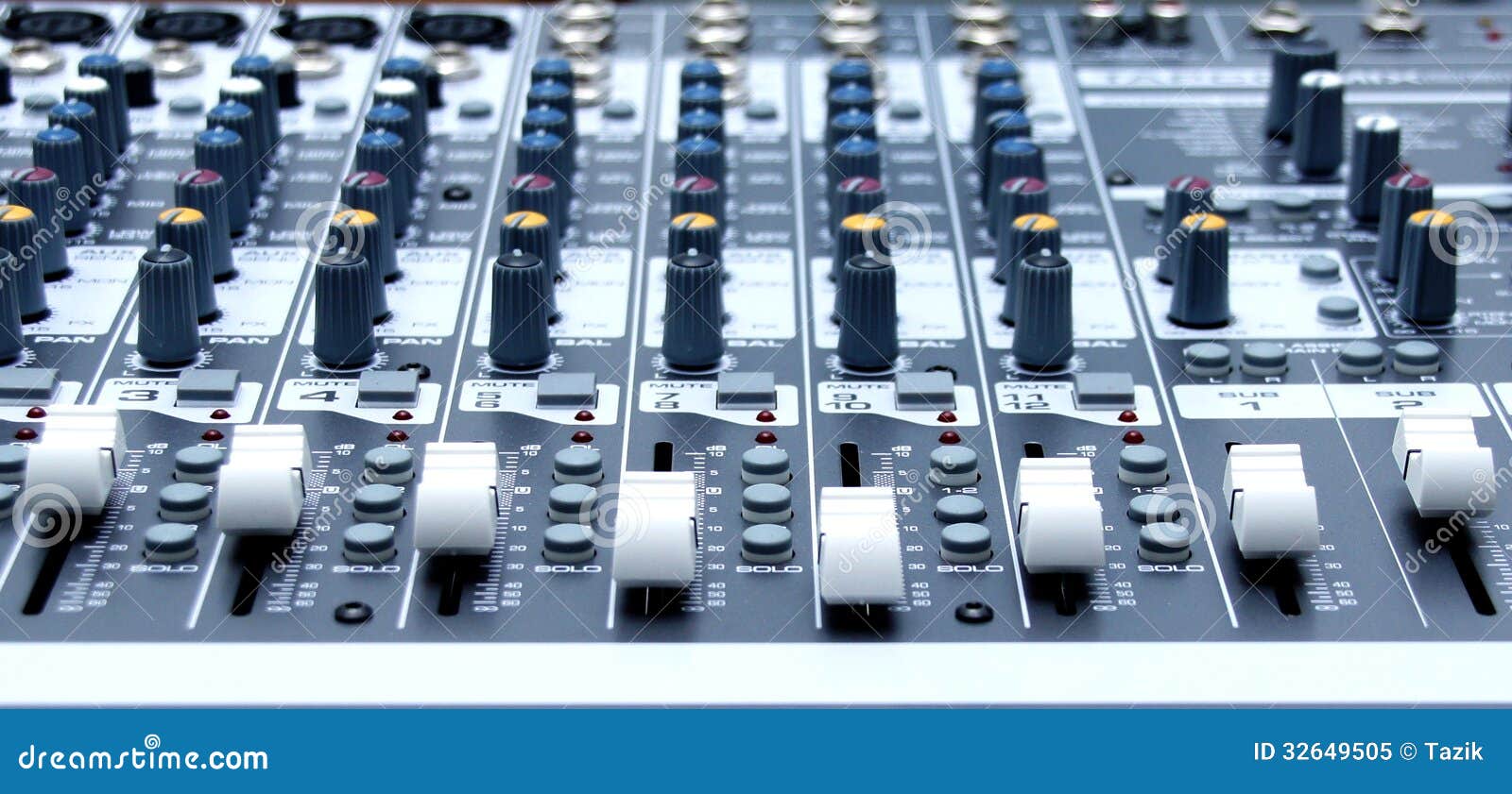 Audio console stock image. Image of process, sound, console - 32649505