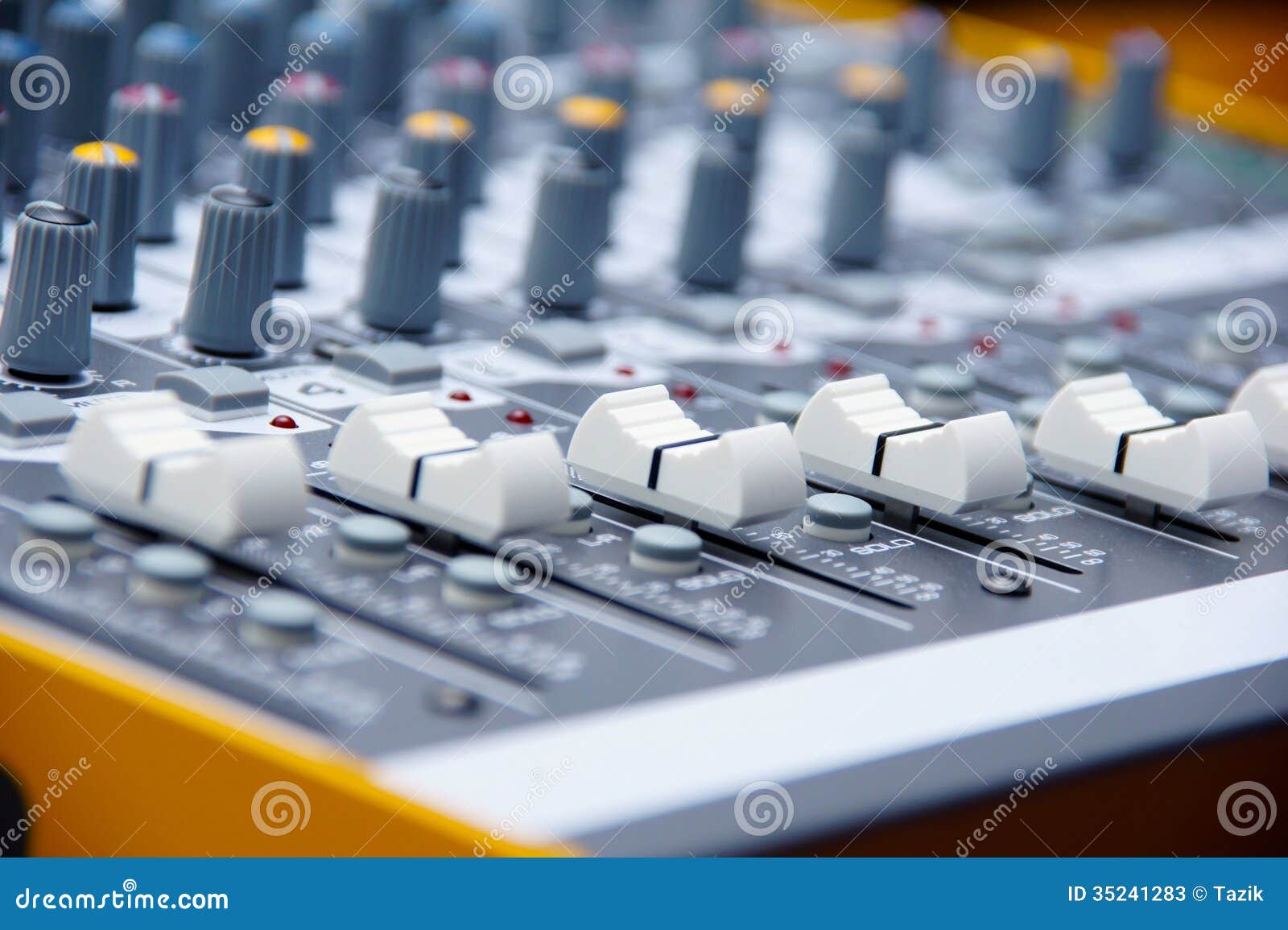 Audio console 4 stock image. Image of music, button, studio - 35241283