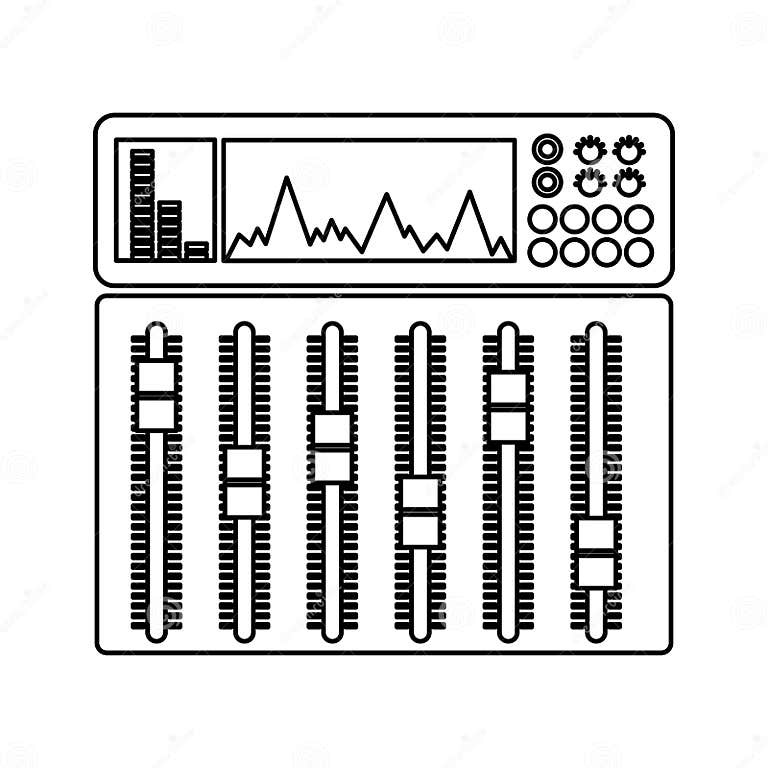 Audio Console Professional Icon Stock Illustration - Illustration of ...