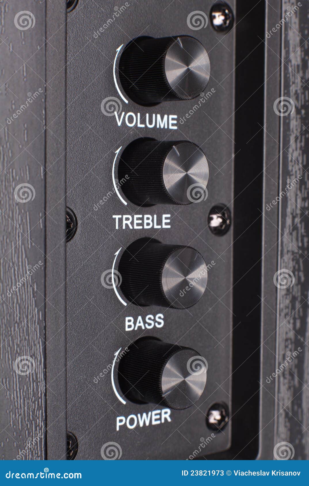 Treble Control Knob On Music Amplifier Royalty-Free Stock Photo ...
