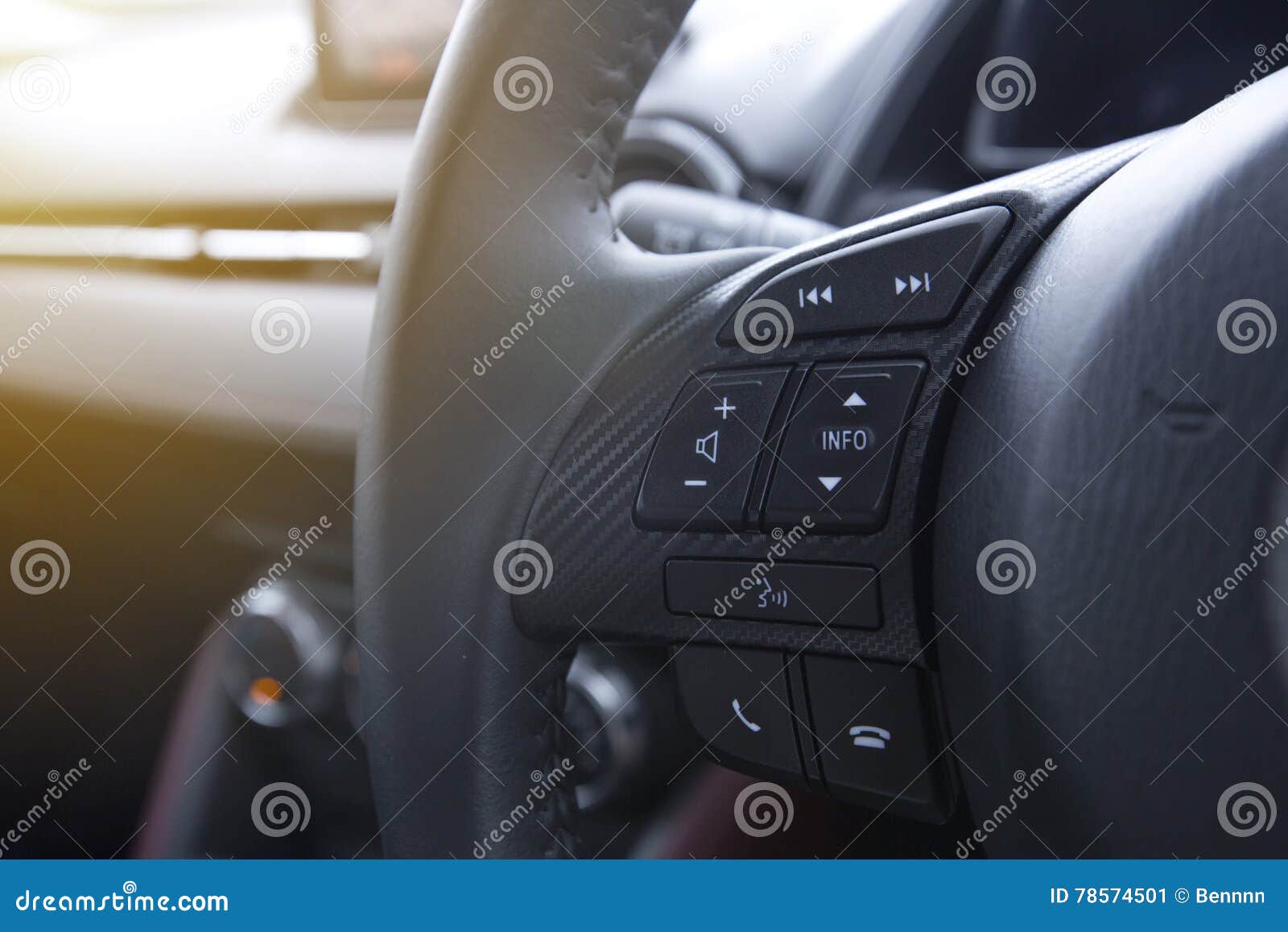 Audio Control Buttons of a Modern Car Stock Image - Image of drive ...