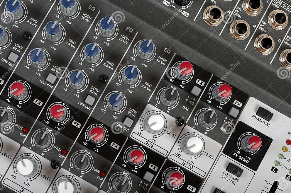 Audio control console stock photo. Image of club, equipment - 9248350
