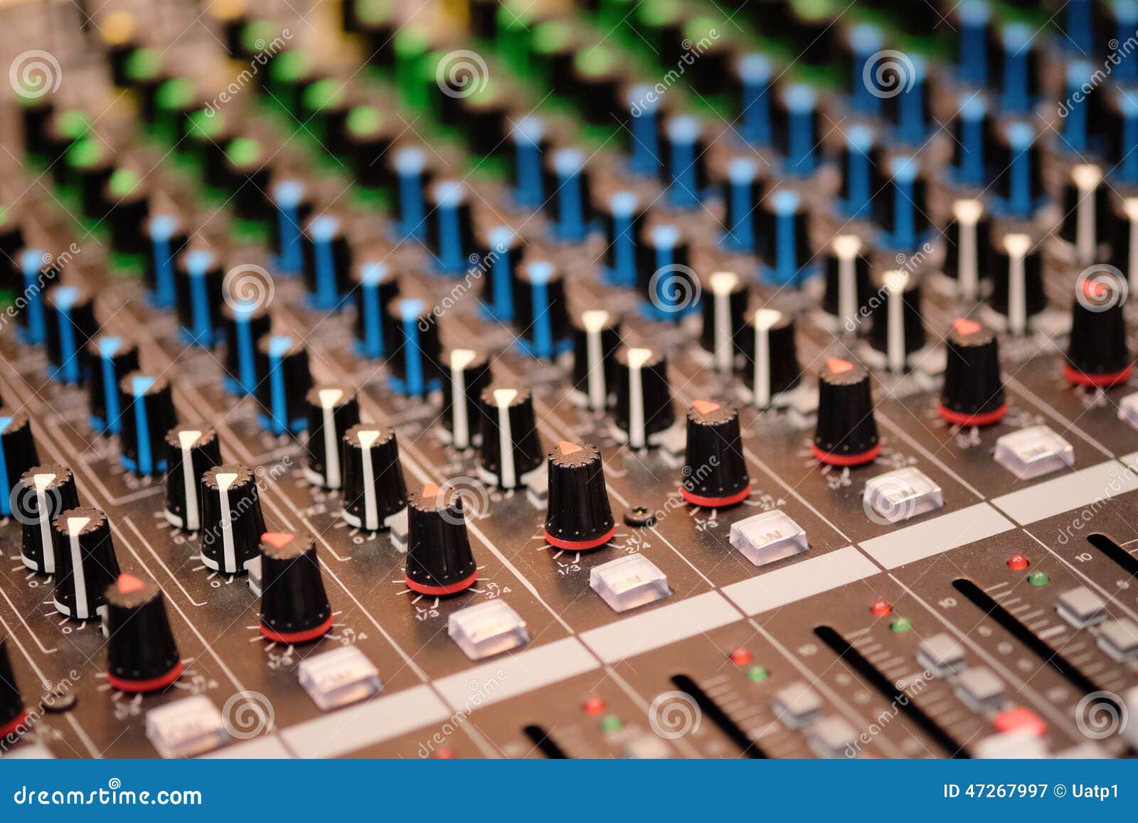 Audio control desk stock image. Image of supervise, slide - 47267997
