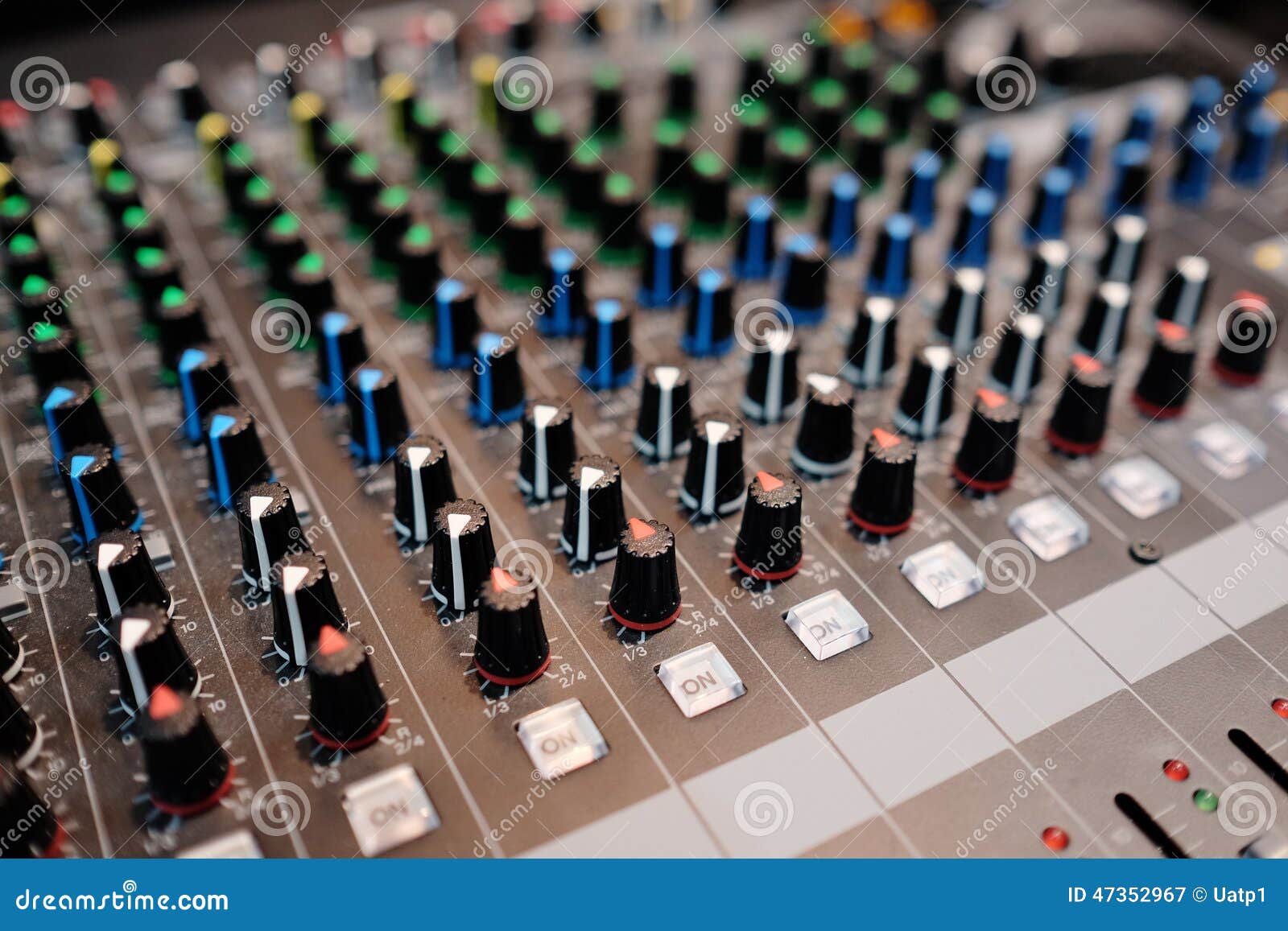 Audio control desk stock image. Image of supervise, button - 47352967