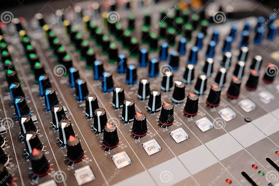 Audio control desk stock image. Image of supervise, button - 47352967