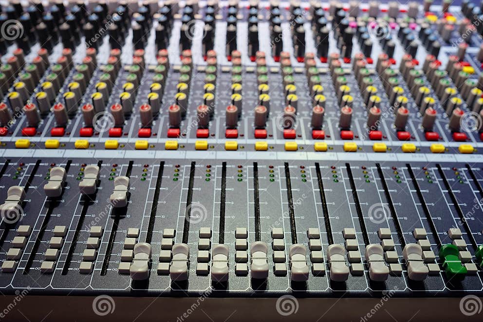 Audio control desk stock image. Image of producer, performance - 48079383
