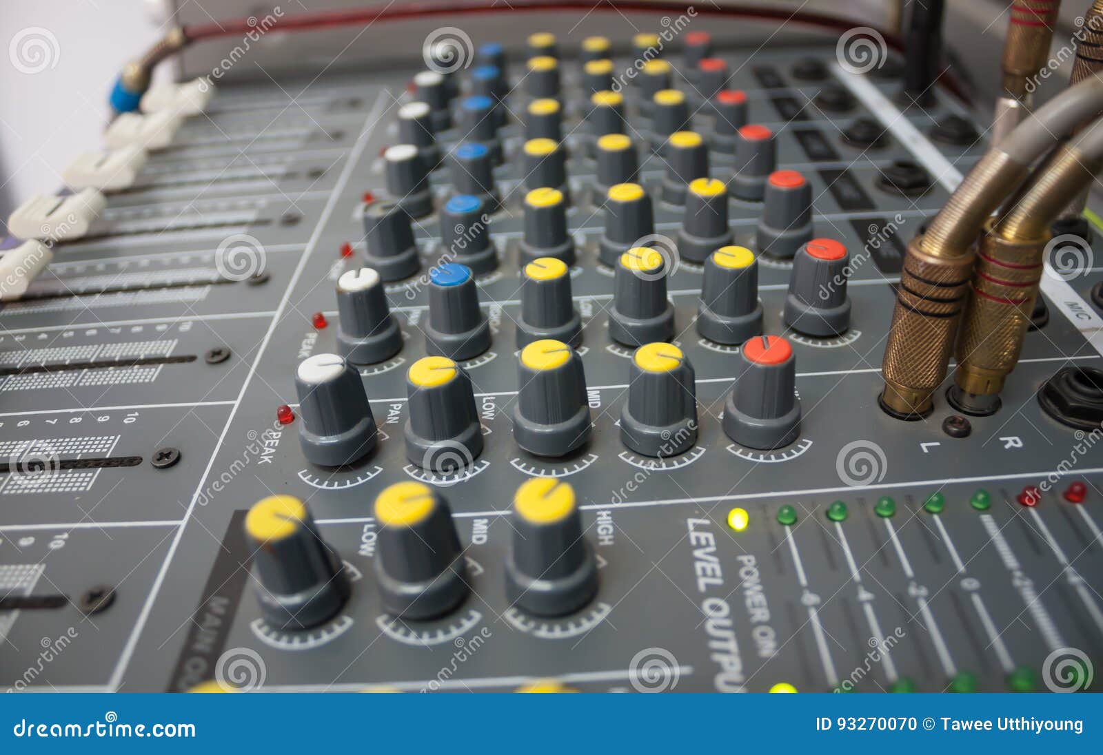 Audio control panel stock photo. Image of electronic - 93270070