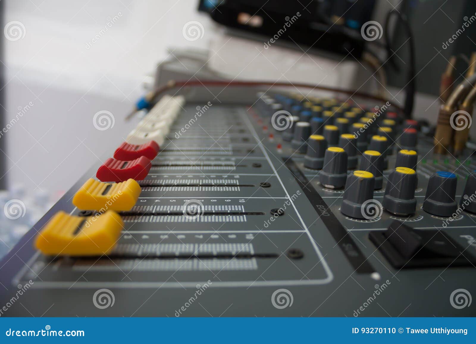 Audio control panel stock photo. Image of music, broadcast - 93270110