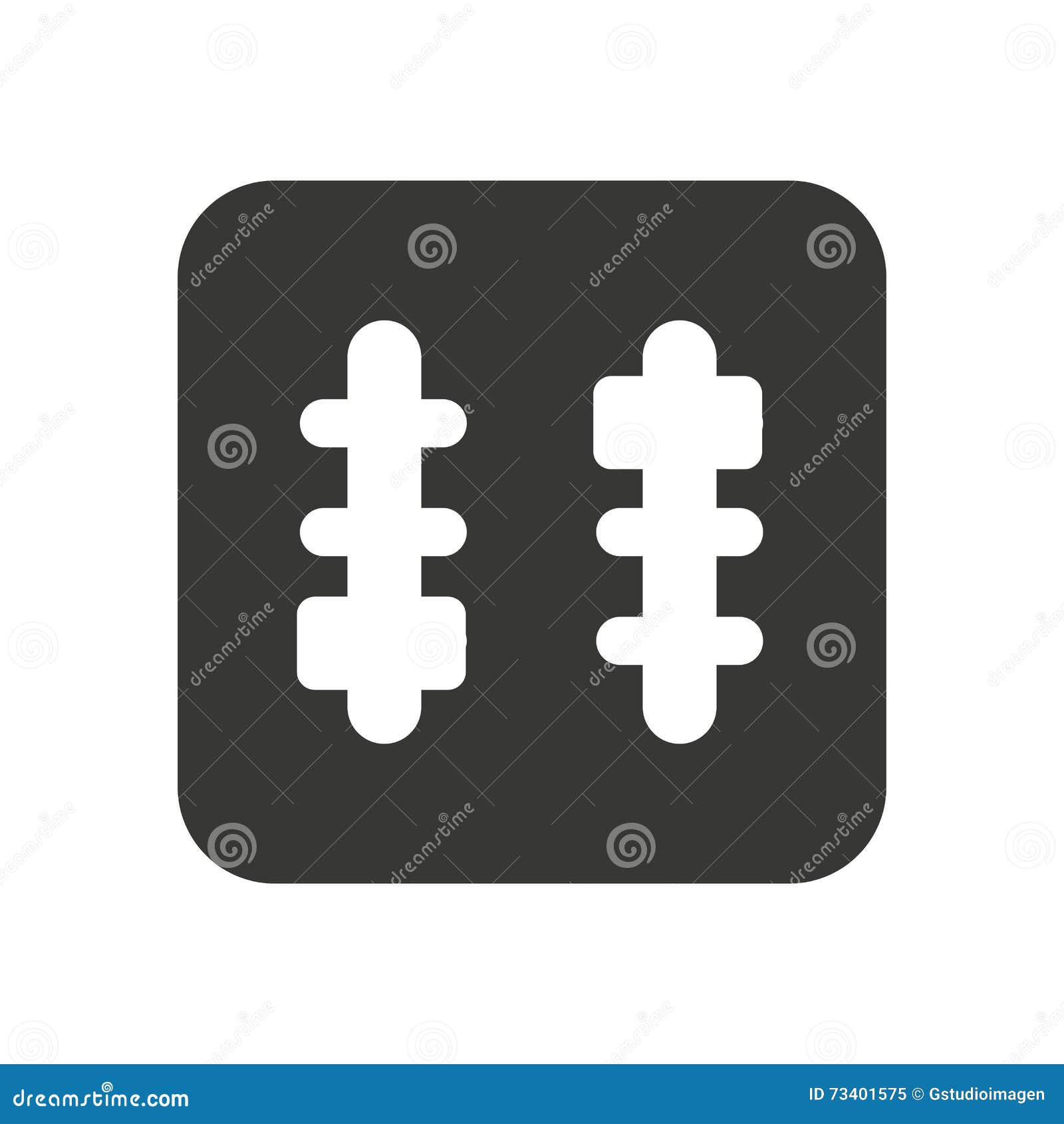 Audio Control Panel Isolated Icon Design Stock Illustration ...