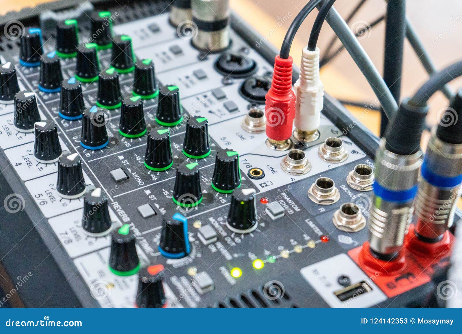 Audio Controls Buttons of Electroacoustics Stock Image - Image of music ...