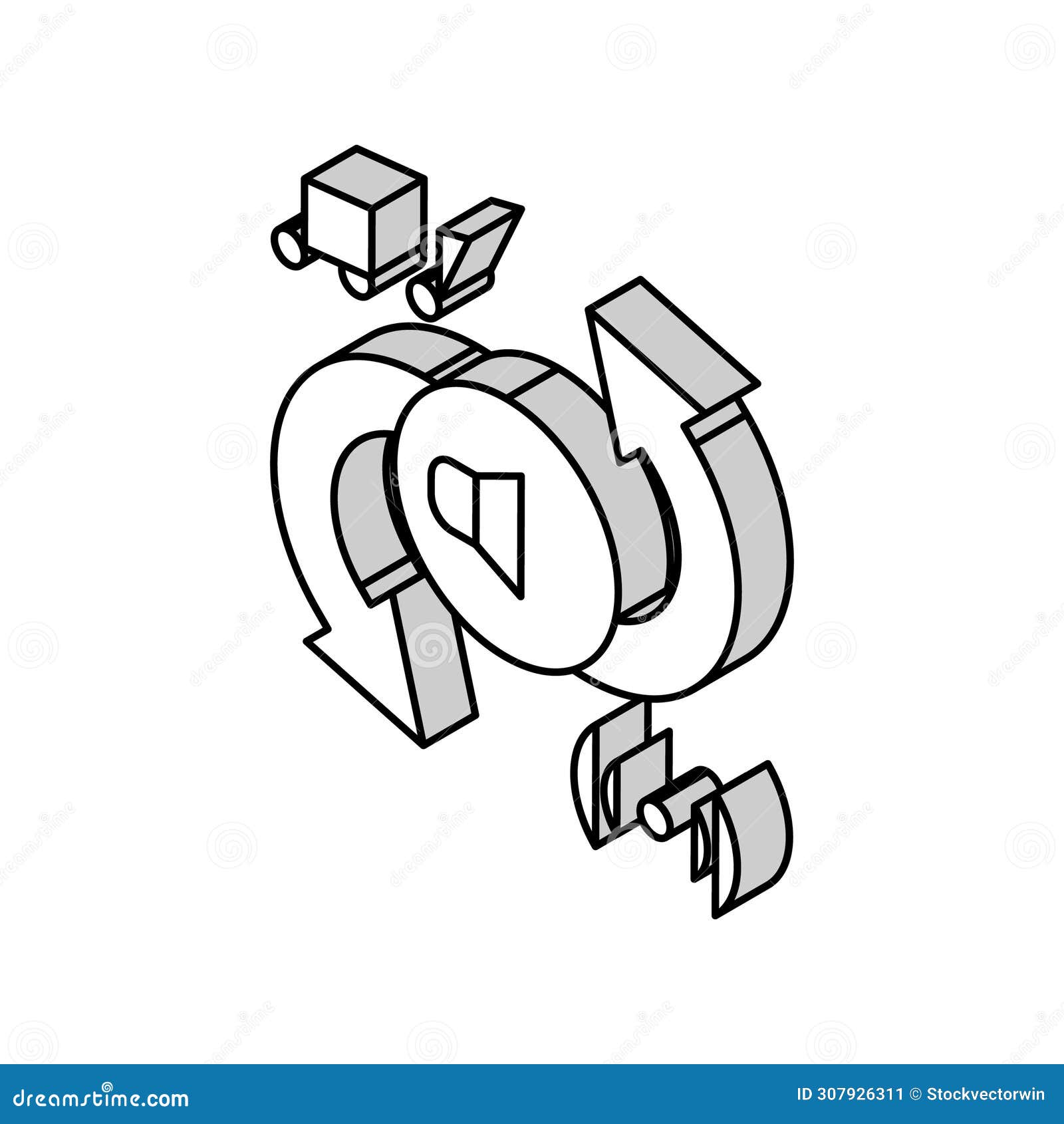 Audio Converter Isometric Icon Vector Illustration Stock Illustration ...