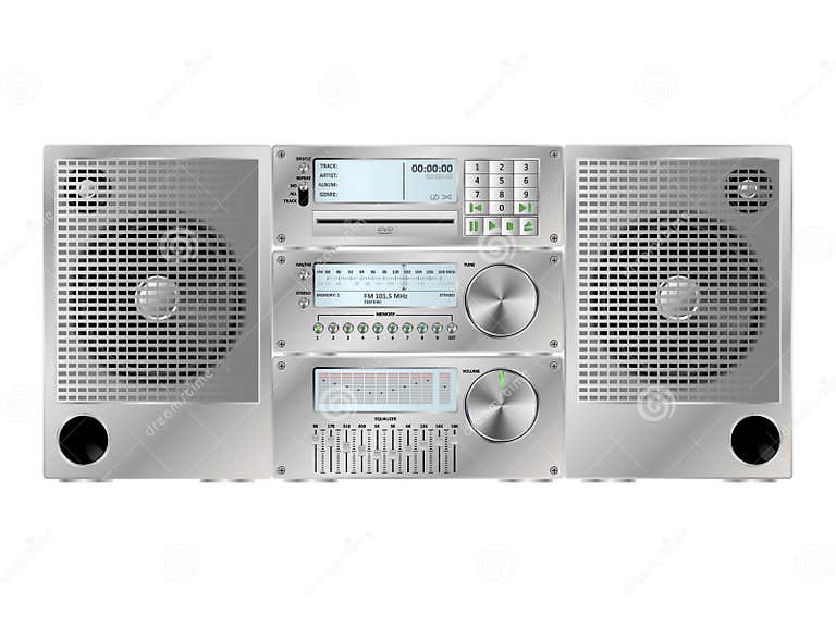 Audio deck stock vector. Illustration of player, label - 24457826