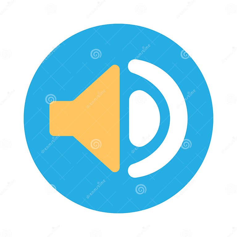Audio Device Speaker at Full Volume Icon Stock Vector - Illustration of ...