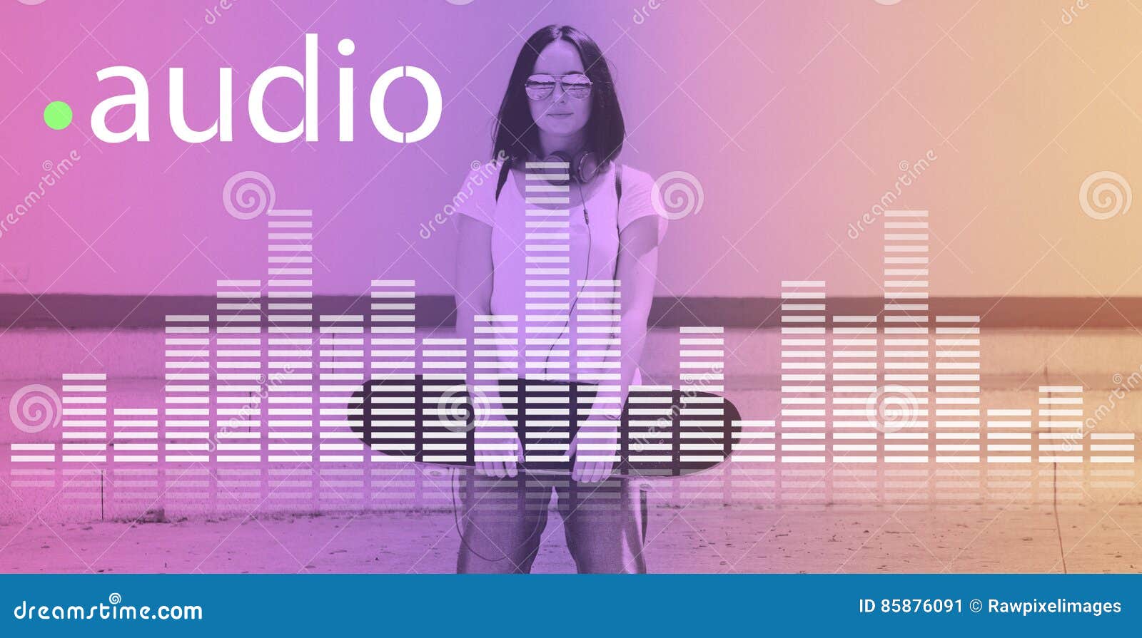 Audio Digital Equalizer Music Tunes Sound Wave Graphic Concept Stock ...