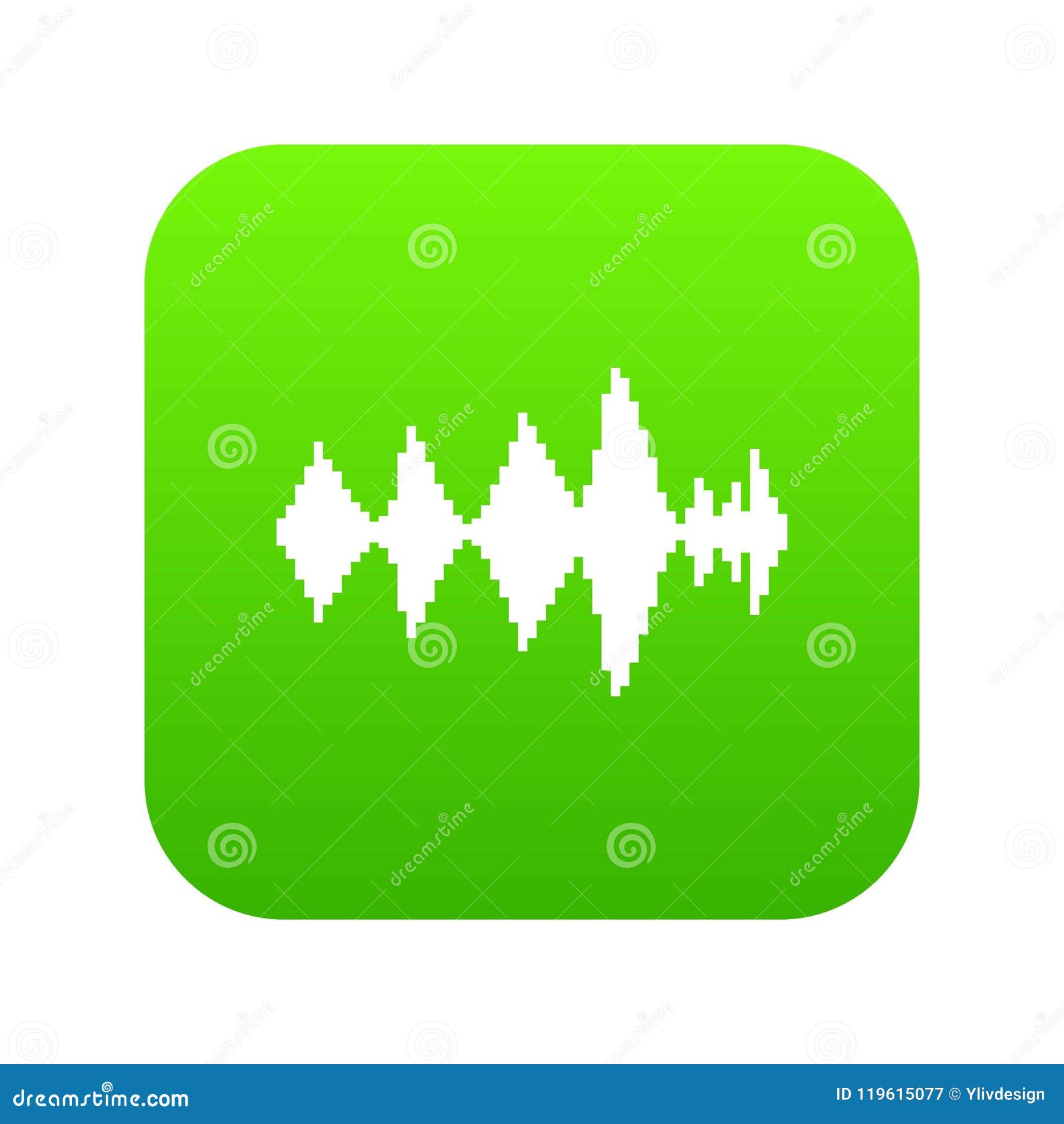 Audio Digital Equalizer Technology Icon Digital Green Stock Vector ...