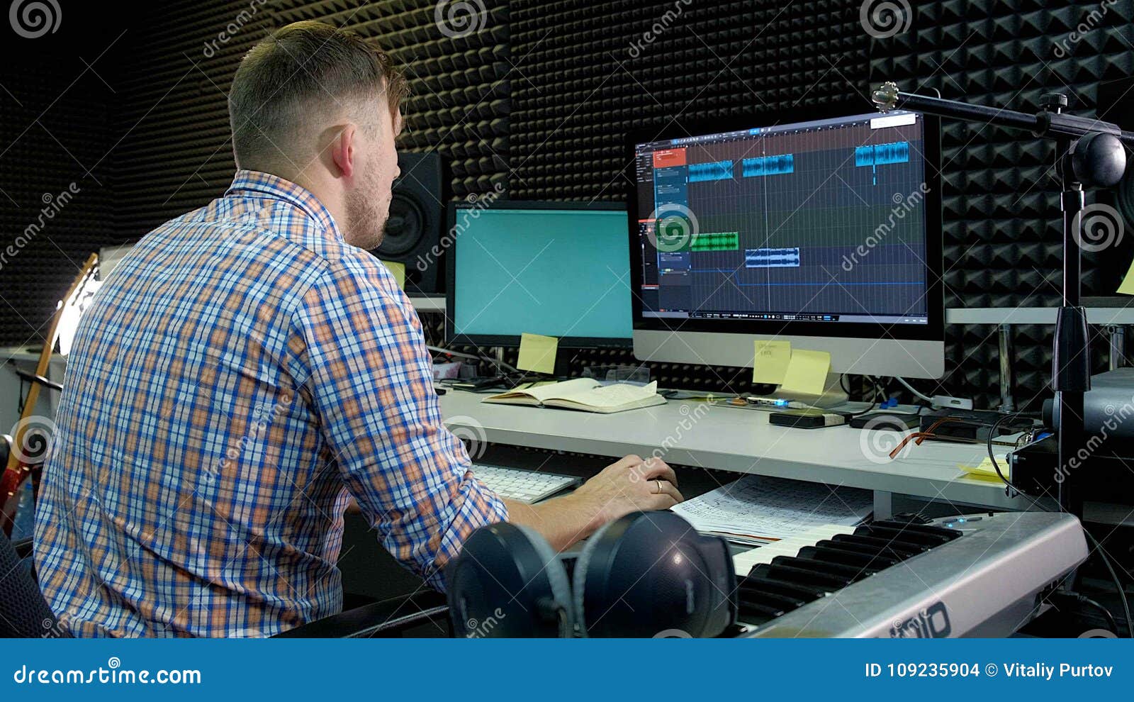 The Audio Editor is Working on the Audio Track in the Studio Sound ...