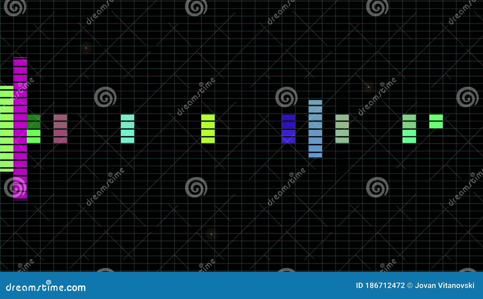 Audio Equaliser Moving Bars Use for Music and Computer Calculating ...