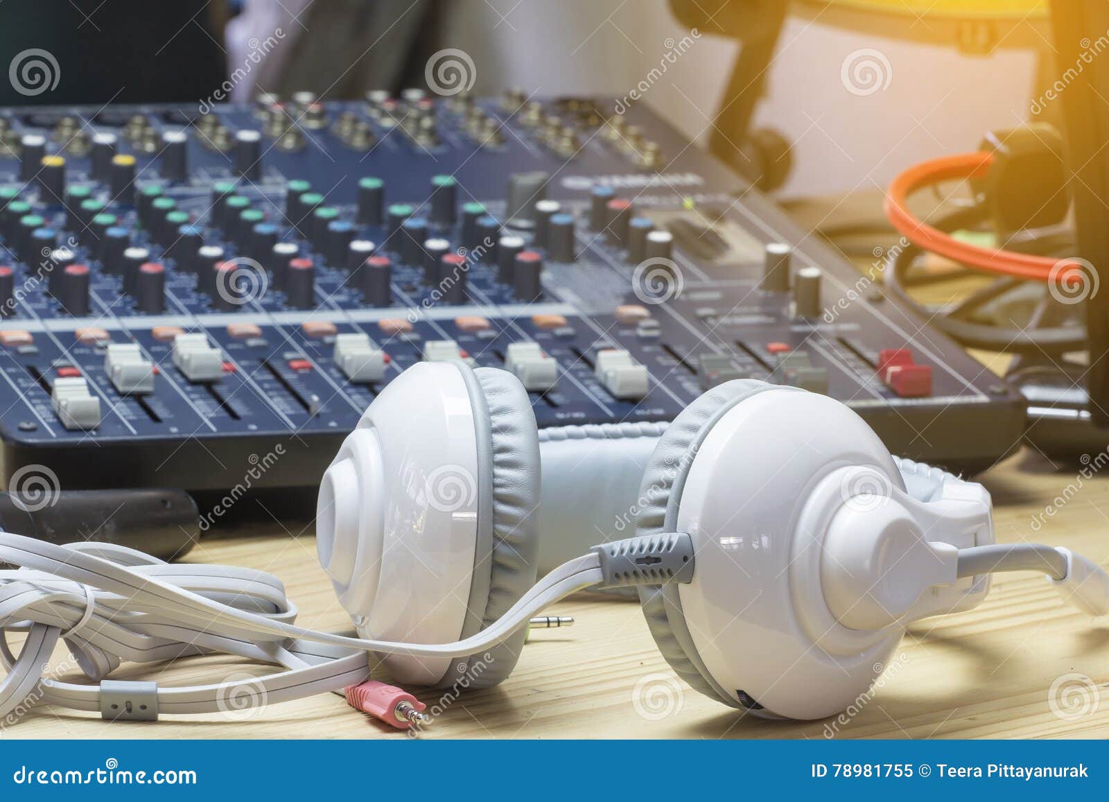 Audio Equipment for Recording in the Studio Stock Image - Image of ...