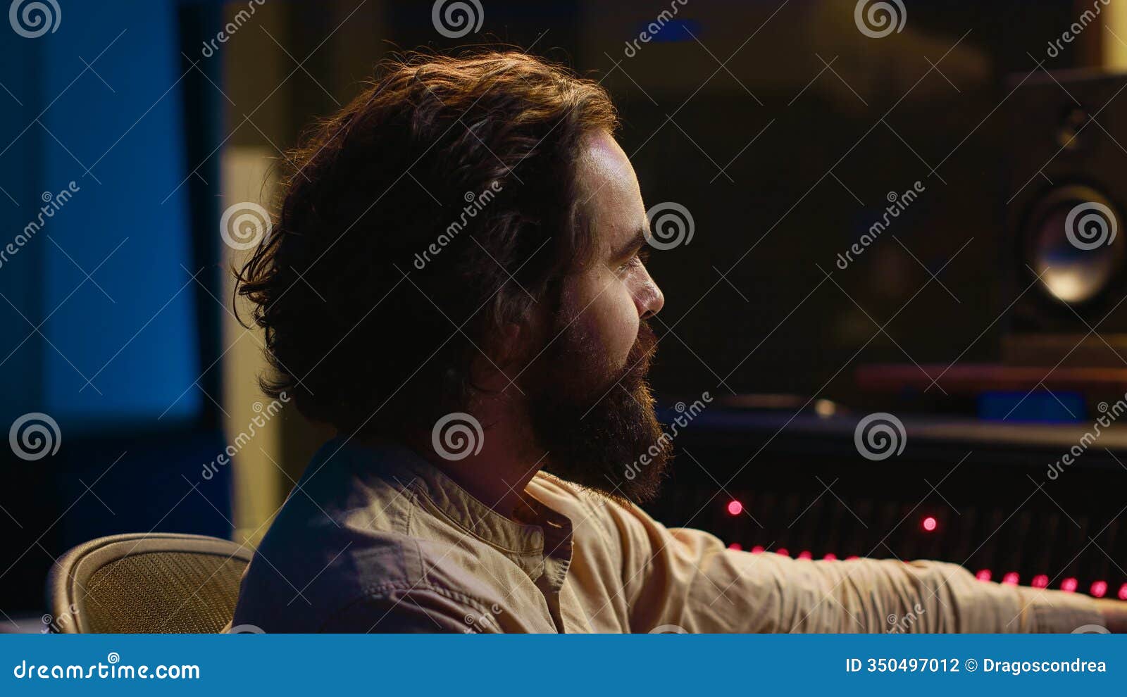 Audio Expert Working on Recording and Editing New Music Album Stock ...