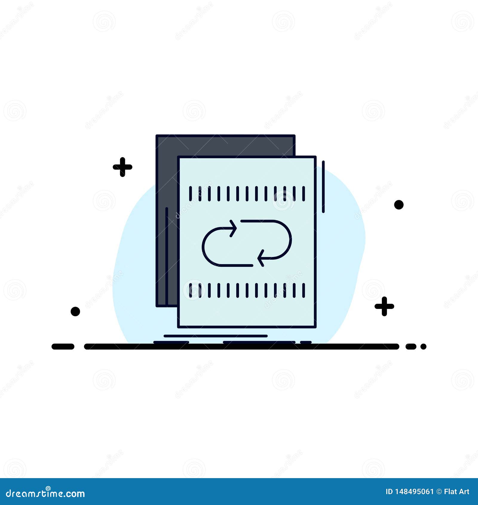 Audio, File, Loop, Mix, Sound Flat Color Icon Vector Stock Vector ...