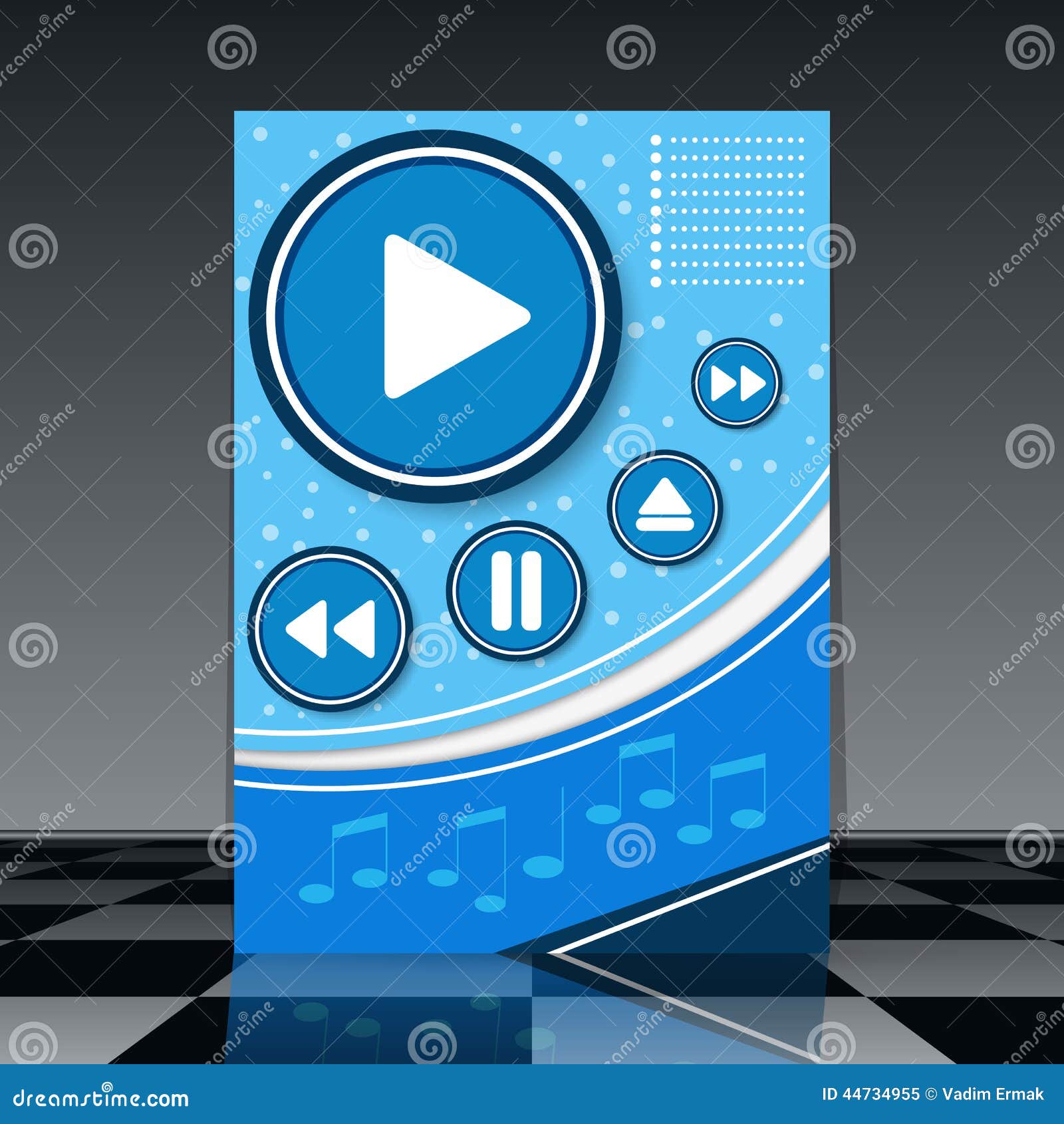 Audio Flyer Vector Template Stock Vector - Illustration of layout ...