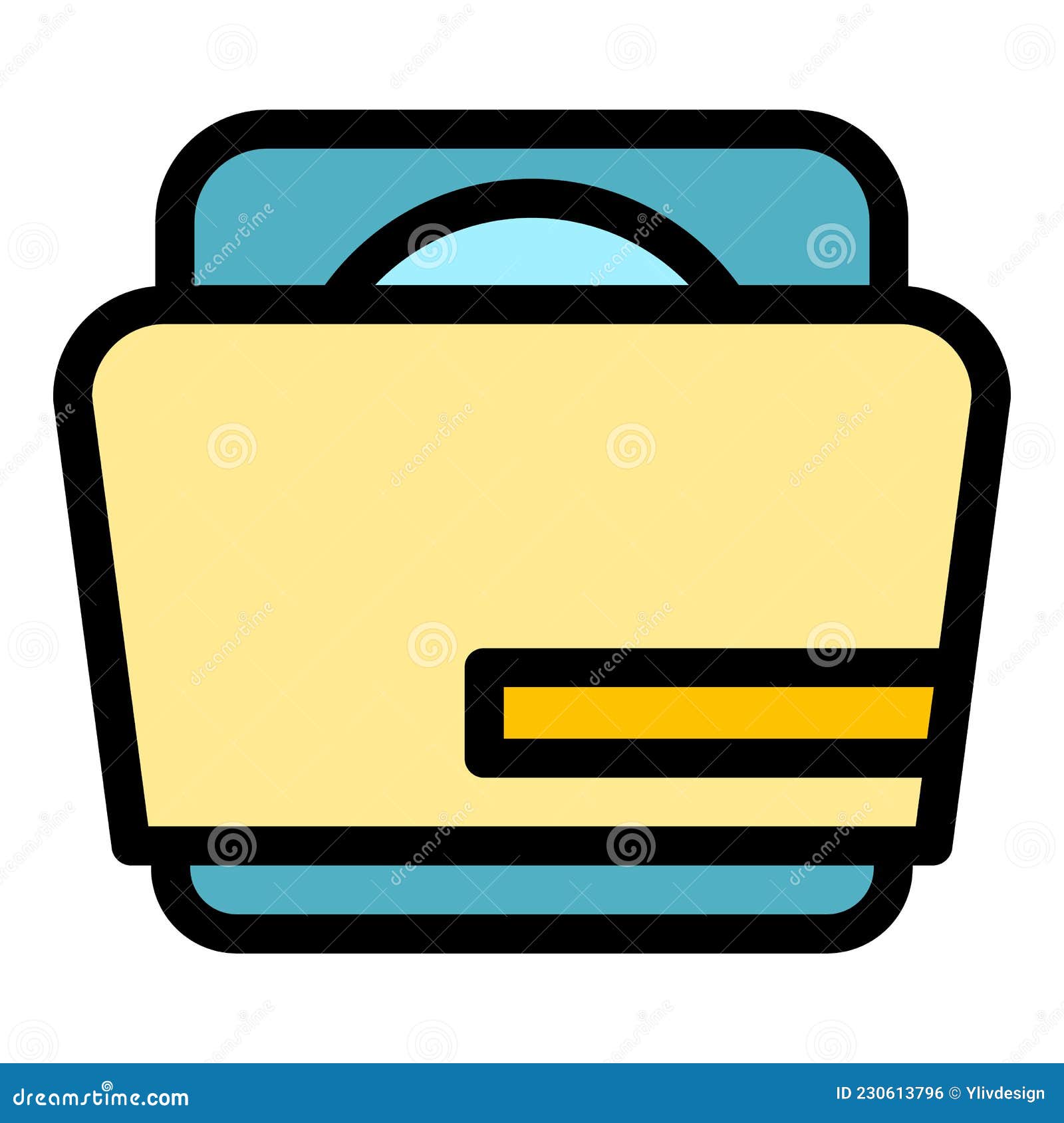Audio Folder Icon Color Outline Vector Stock Vector - Illustration of ...