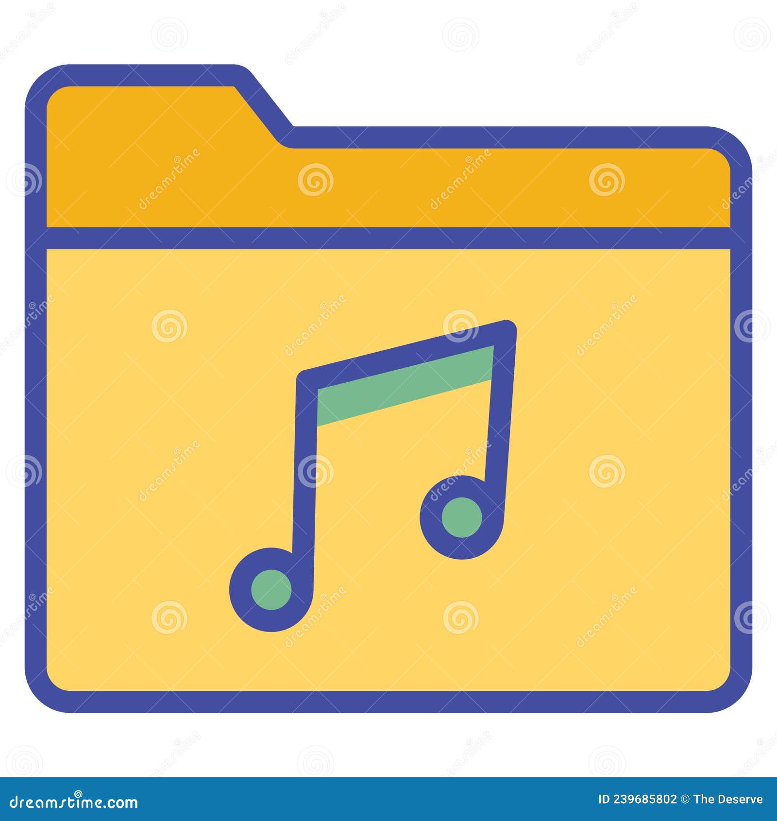 Audio Folder Isolated Vector Icon Which Can Easily Modify or Edit Stock ...
