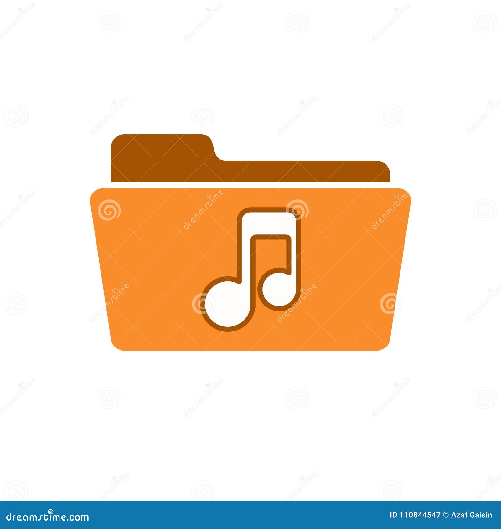 Audio Folder Media Music Note Player Sound Icon Stock Vector ...