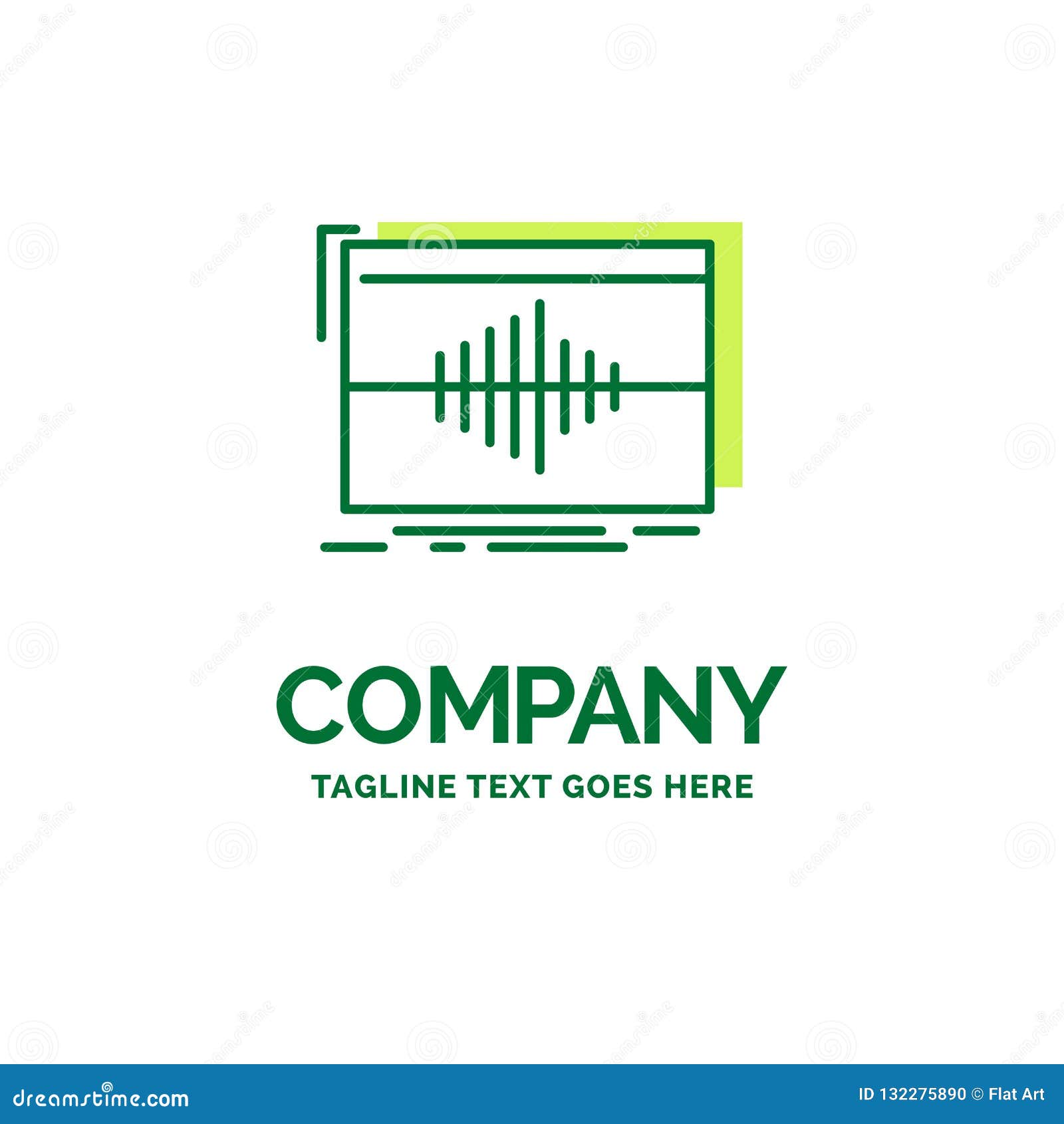 Audio, Frequency, Hertz, Sequence, Wave Flat Business Logo Templ Stock ...
