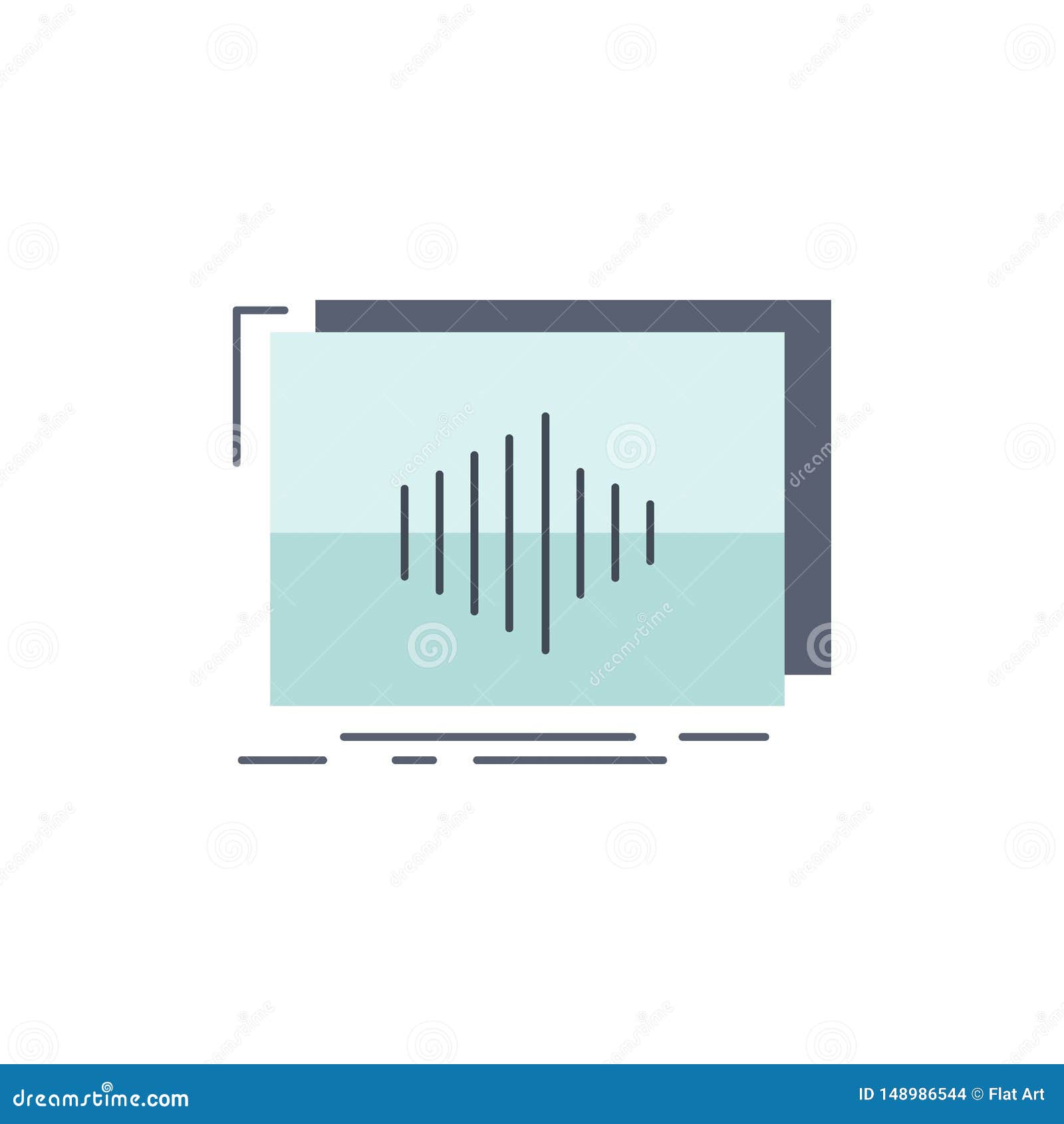 Audio, Frequency, Hertz, Sequence, Wave Flat Color Icon Vector Stock ...